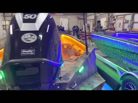 Edge Duck Boat 653DB. 50hp Tohatsu and another with a Gator Tail 40XD. Southern Lite Leds