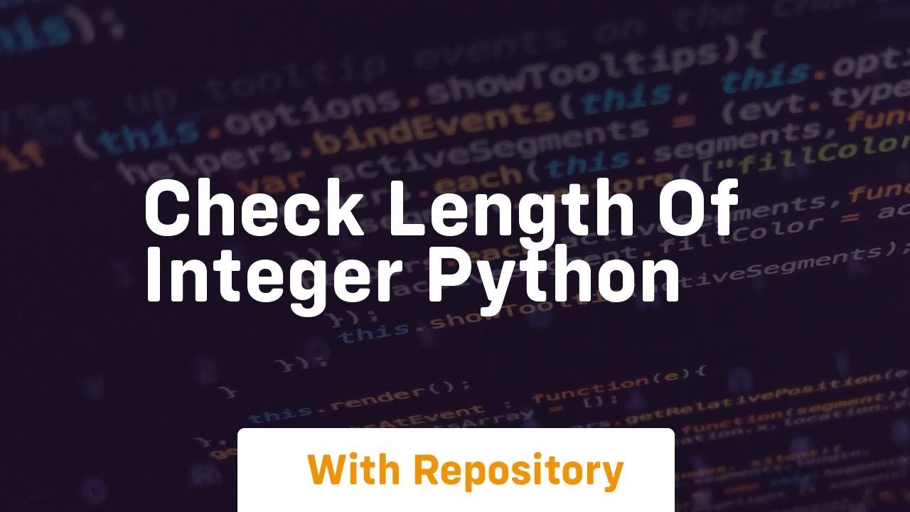 check length of integer python