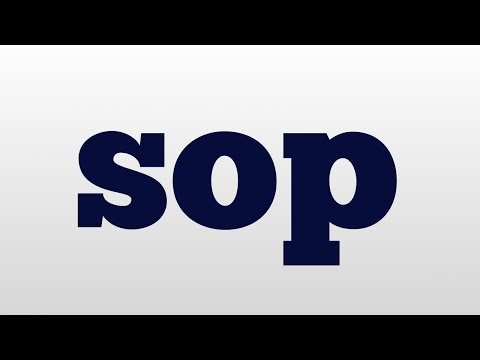 sop meaning and pronunciation