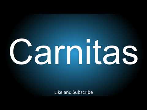 How to correctly pronounce in Spanish and English, the Mexican Dish - Carnitas.
