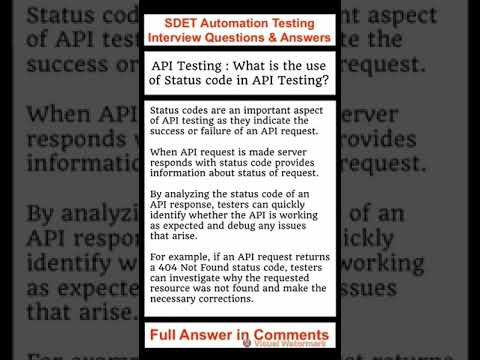 API Testing : What is the use of Status code in API Testing?