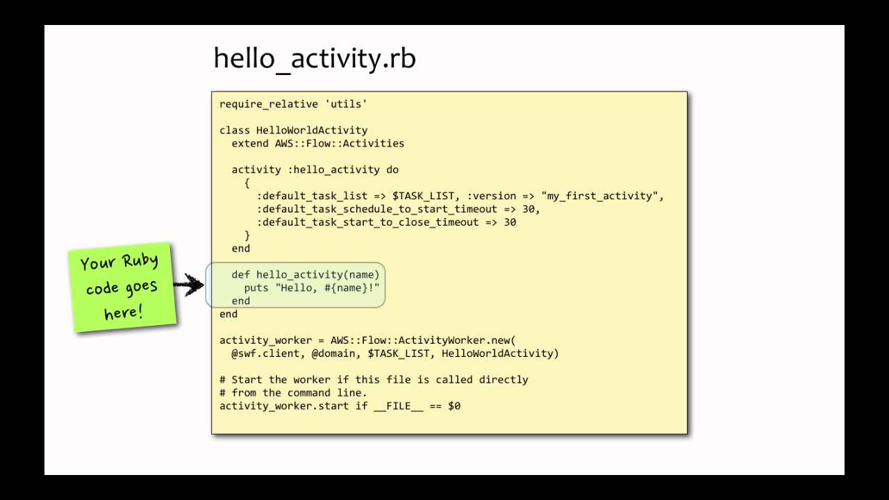 Getting Started with AWS Flow Framework for Ruby for Amazon SWF