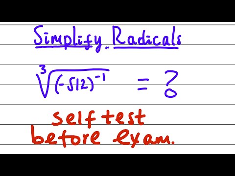 Simplify radicals // 3√-512^-1