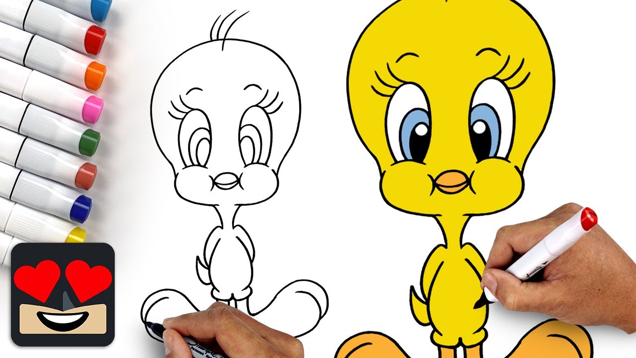 How To Draw Tweety Bird | Easy Tutorial For Kids