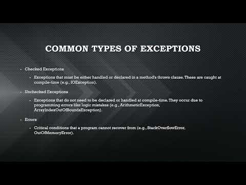 Topic 022 Definition of Exception