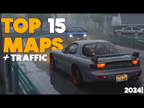 TOP 15 OPEN WORLD Maps with TRAFFIC for ASSETTO CORSA in 2024!