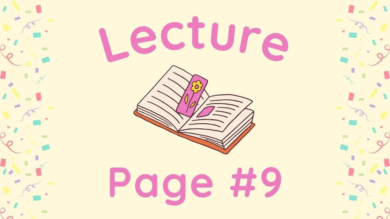 Lecture: Page #9