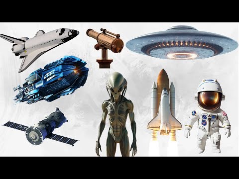 Name and Sound of Space Transport related words for kids | Space transportation Names for toddlers
