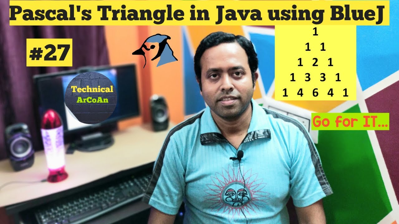 Pascal Triangle in Java using BlueJ IDE | BlueJ IDE | ICSE IX & X | Java Programming