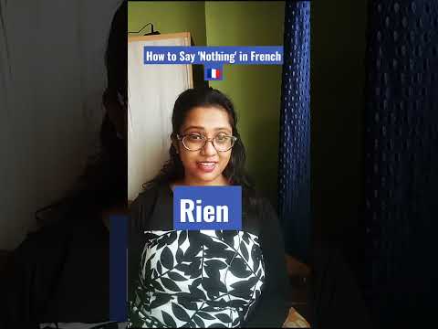 How to Say Nothing on French 🇨🇵 l By Anindita#shorts #french #language #learning #ytshorts