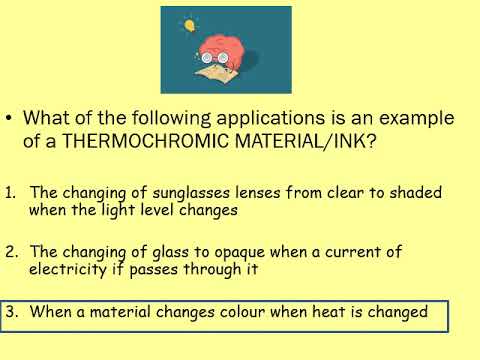 D+T Year 9 and 10 Development in new materials Lesson 1 Smart materials GI