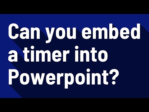 Can you embed a timer into Powerpoint?