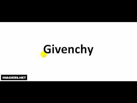 How to pronounce in French # Givenchy