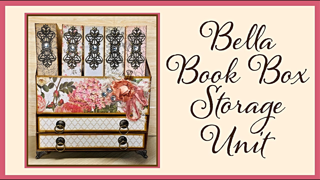Bella Book Box Storage Unit ~ Free SVG Files & Printable Templates!
