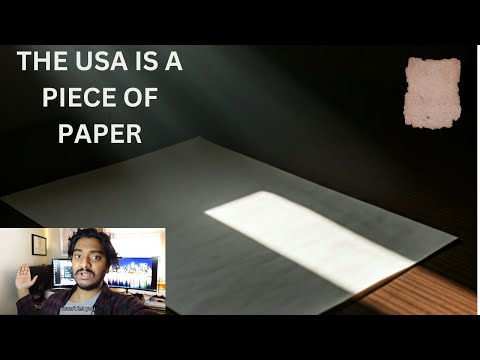 The USA is a piece of Paper The Inhabitants Denizens Citizens NOPE