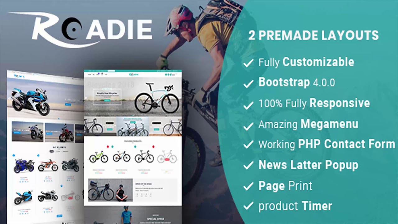 Roadie- Responsive Multipurpose E-Commerce HTML5 Template | Themeforest Website Templates and Themes