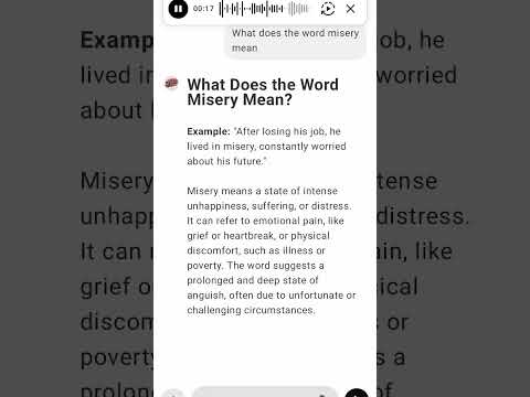 What Does the Word Misery Mean?