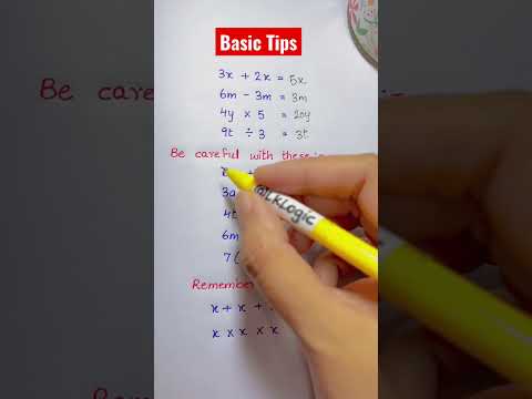 Basic Algebra Tips