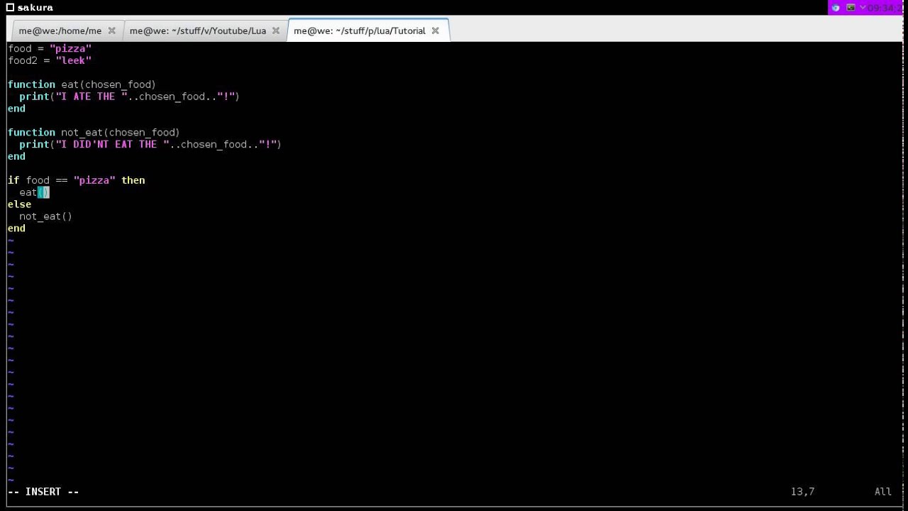 Lua Tutorial part 3 : Functions