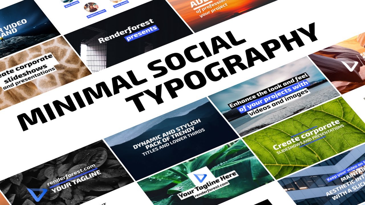 Minimal Social Typography Video Template