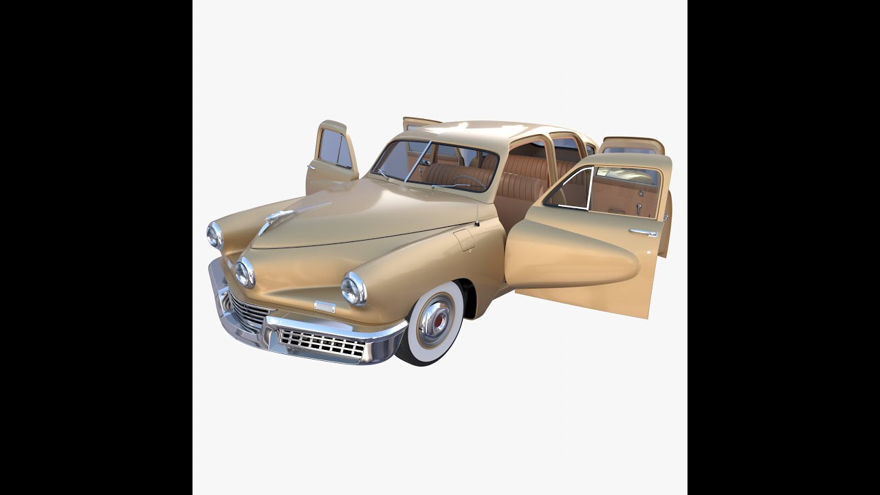 Generic 40s Sedan with interior 3D Model