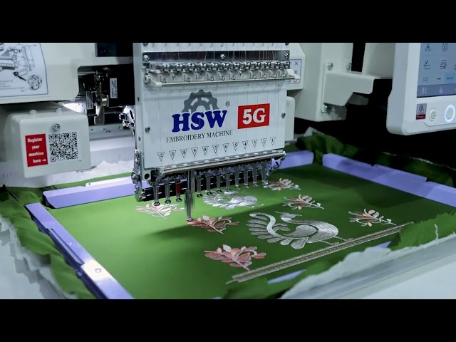 Computerized Embroidery Machine - HSW Model 2048-5G Single Head 12 ...