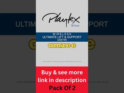 PLAYTEX Women's 18 Hour Ultimate Lift Wireless Full Coverage Bra with Everyday Comfort, Single & 2