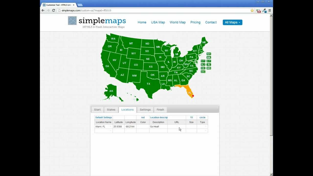 Customize USA Interactive HTML5 Map (Tutorial)