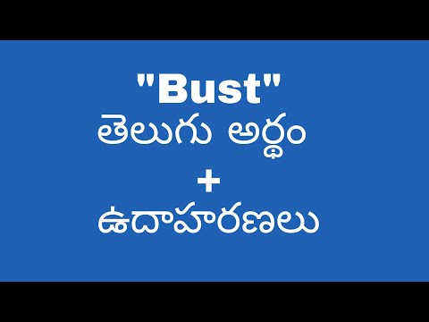 Bust meaning in telugu with examples | Bust తెలుగు లో అర్థం @meaningintelugu