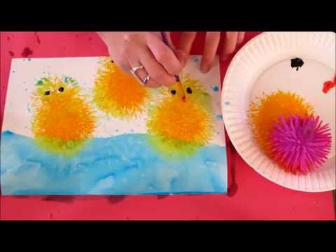Preschool Printing Lesson::Spring Chicks
