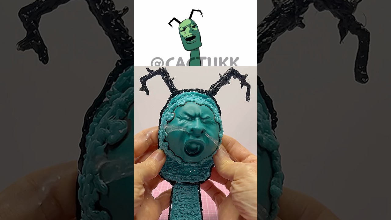 I Made Sprunki OC Plankton (from SpongeBob Squarepants ) with 3D pen #sprunki #plankton #3dpenart