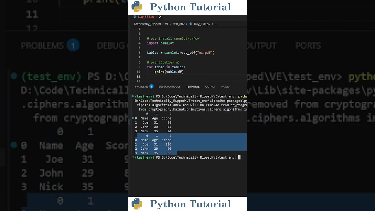 Automate PDF Table Extraction in Python | Python Tutorial