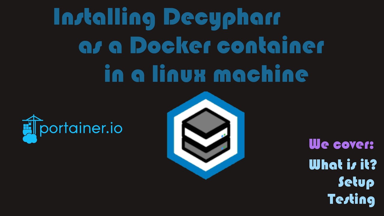 Running Decypharr in a linux machine using Portainer [Video Request]