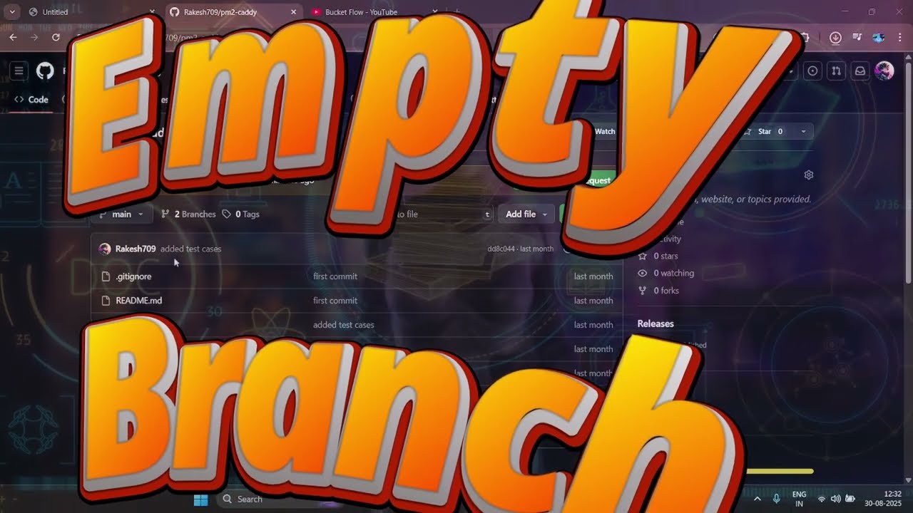 How to create Empty branch in Git/github or Gitlab || Github tutorials #git #github