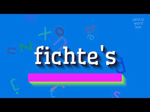 How to say "fichte's"! (High Quality Voices)