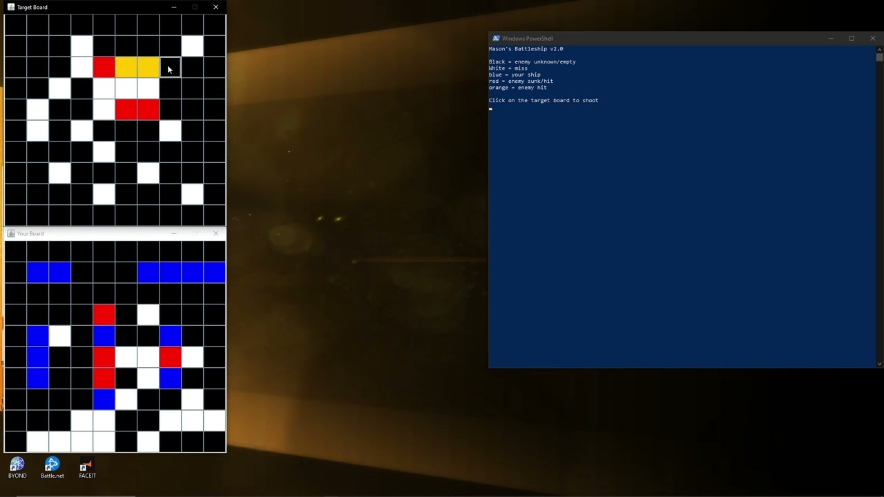 Example of my Battleship Program using java swing