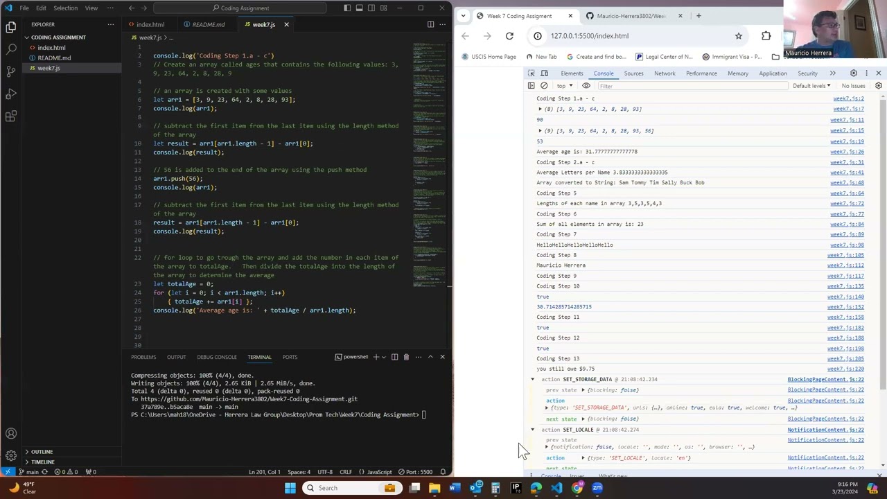 Week 7 Coding Assignment Video