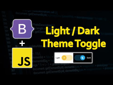 Bootstrap 5 Dark Theme and Light Theme Toggle Switch Button using JavaScript