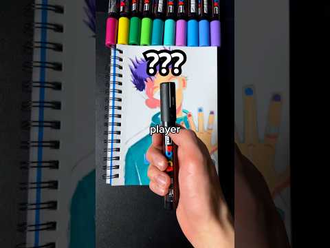 Drawing Random Squid Game Player⦠Squid Game 2 (#shorts)