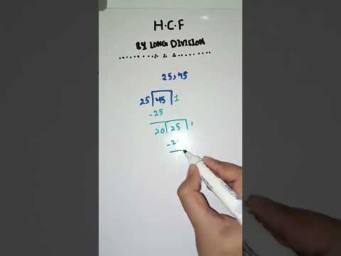 HCF | how to find hcf by long division | highest common factor | math tricks | #Shorts 1080p