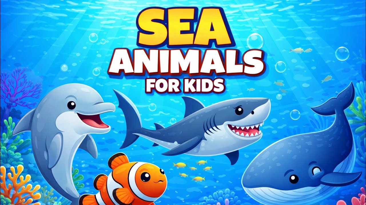 SEA ANIMALS FLASH CARDS 