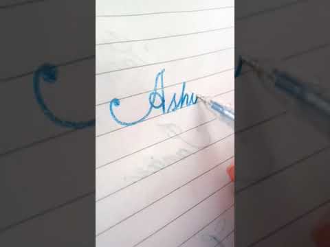 Name (Ashwin) in cursive writing || #shorts #thinkingart