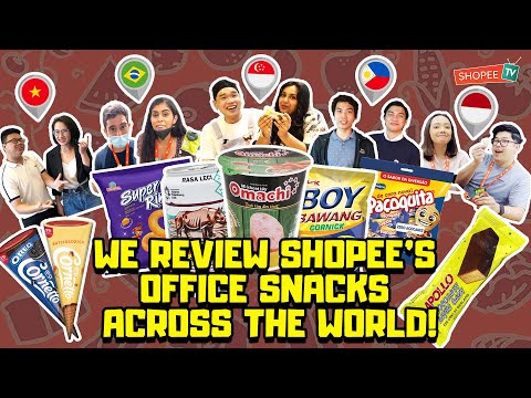 We Review Shopee's Office Snacks Across The World! | ShopeeTV