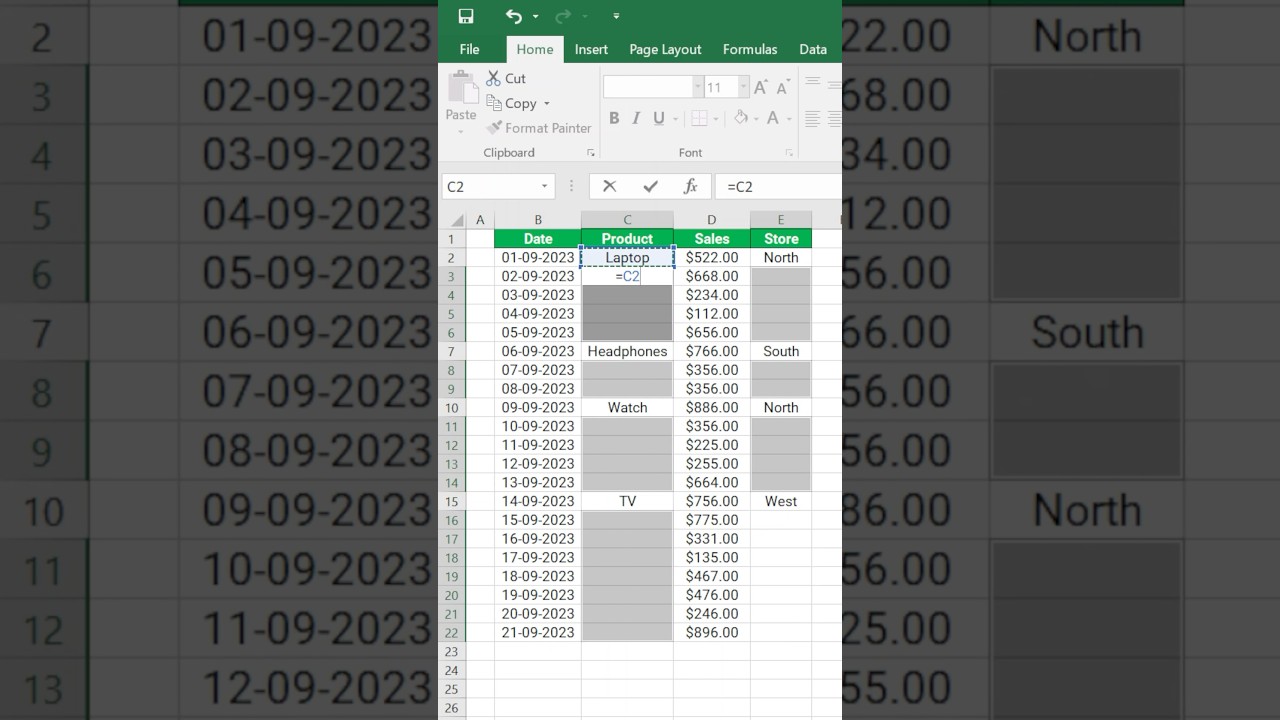 Fill Empty Cells in Excel smartly😎 | Excel tricks #shorts #excel
