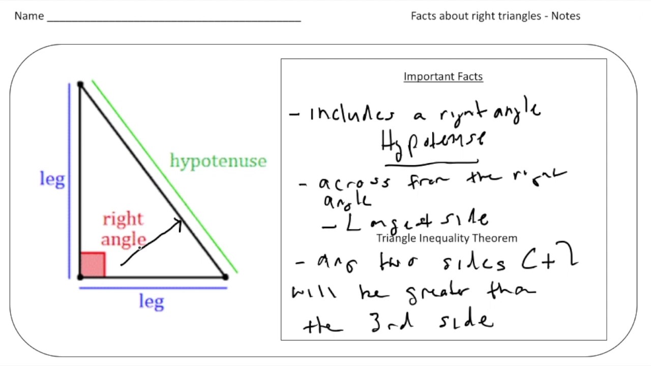 Facts about Right Triangles | Math Made Easy