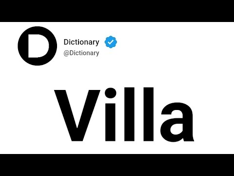 Villa Meaning In English