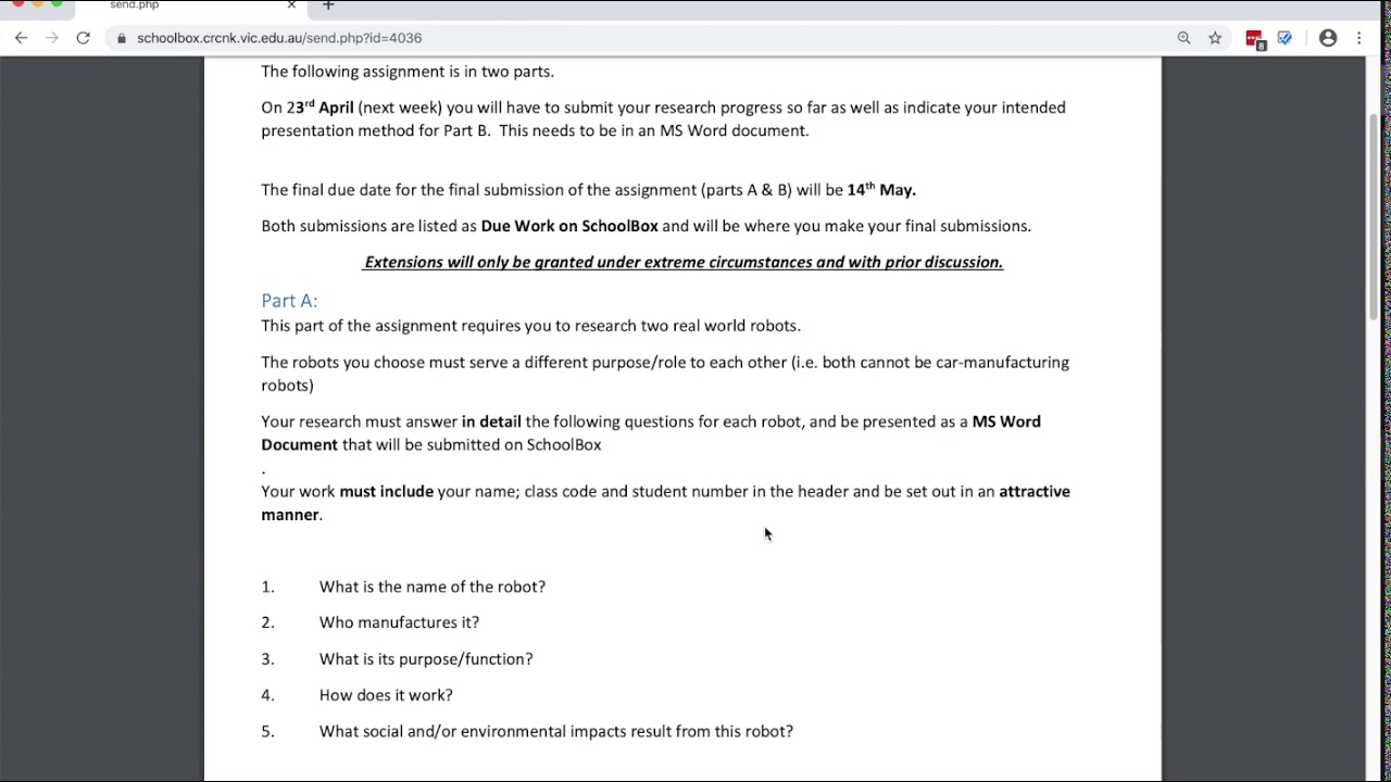 Robotics Intro and Assignment