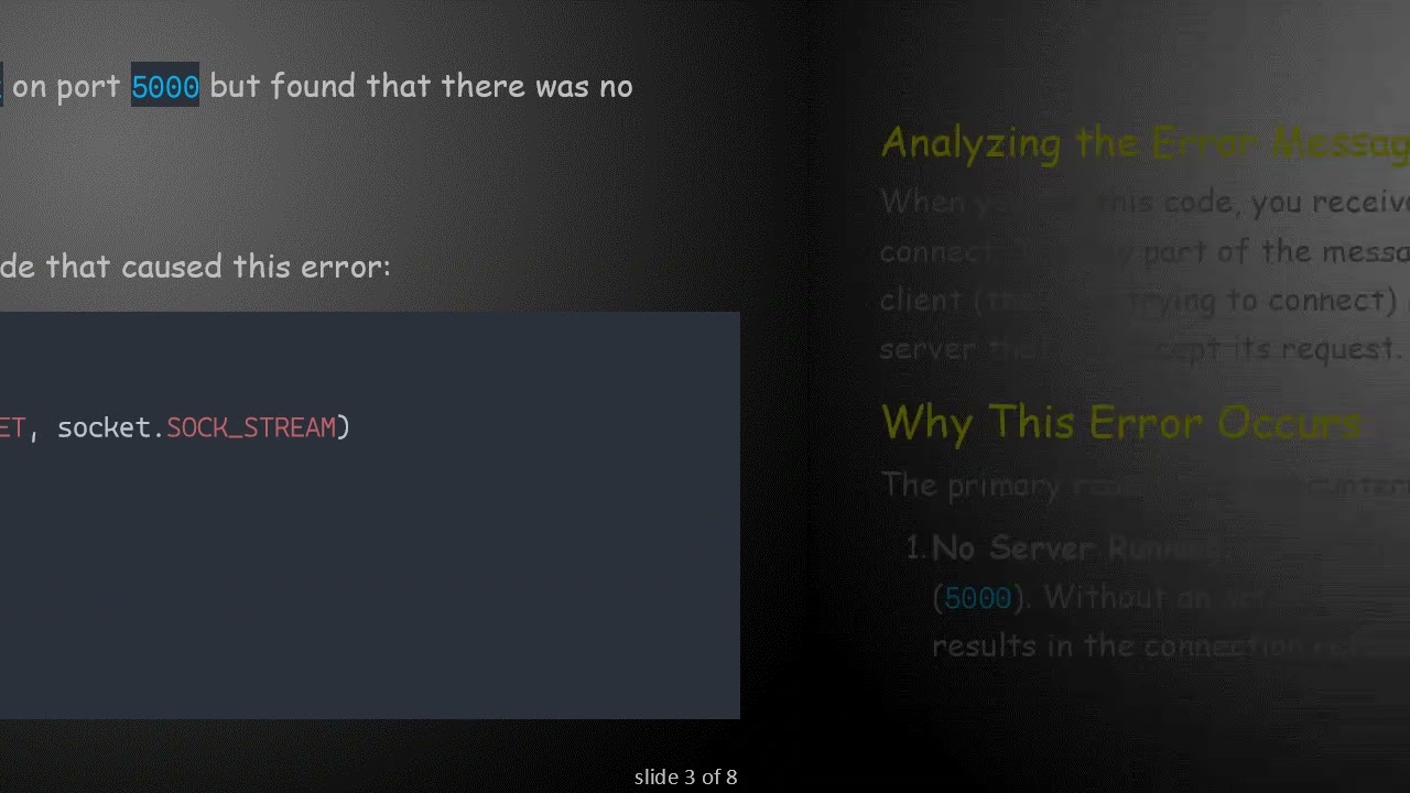 Understanding the Connection Refused Error in Python Socket Programming