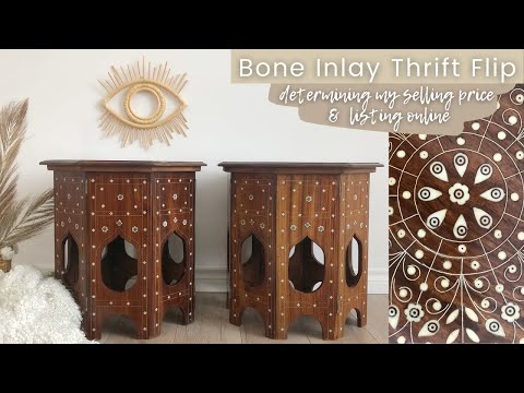 Bone Inlay Thrift Flip | Furniture Flipping - determining my selling price & listing online