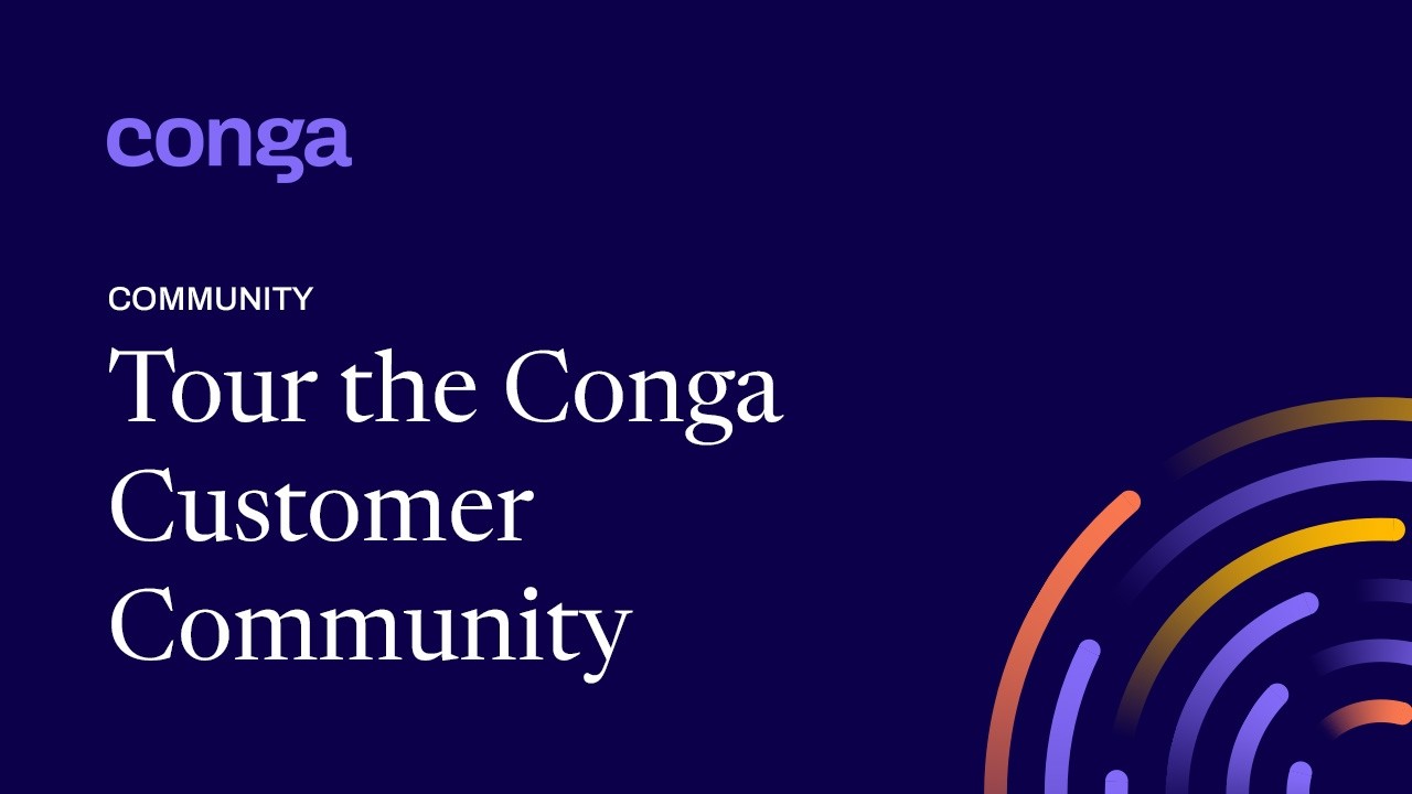 Tour the Conga Customer Community
